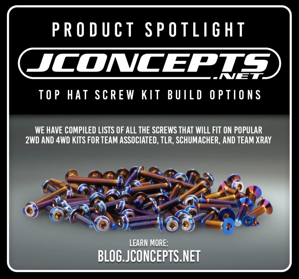 1/10th Scale Individual Top Hat Screw Kit Build Options – JConcepts Blog