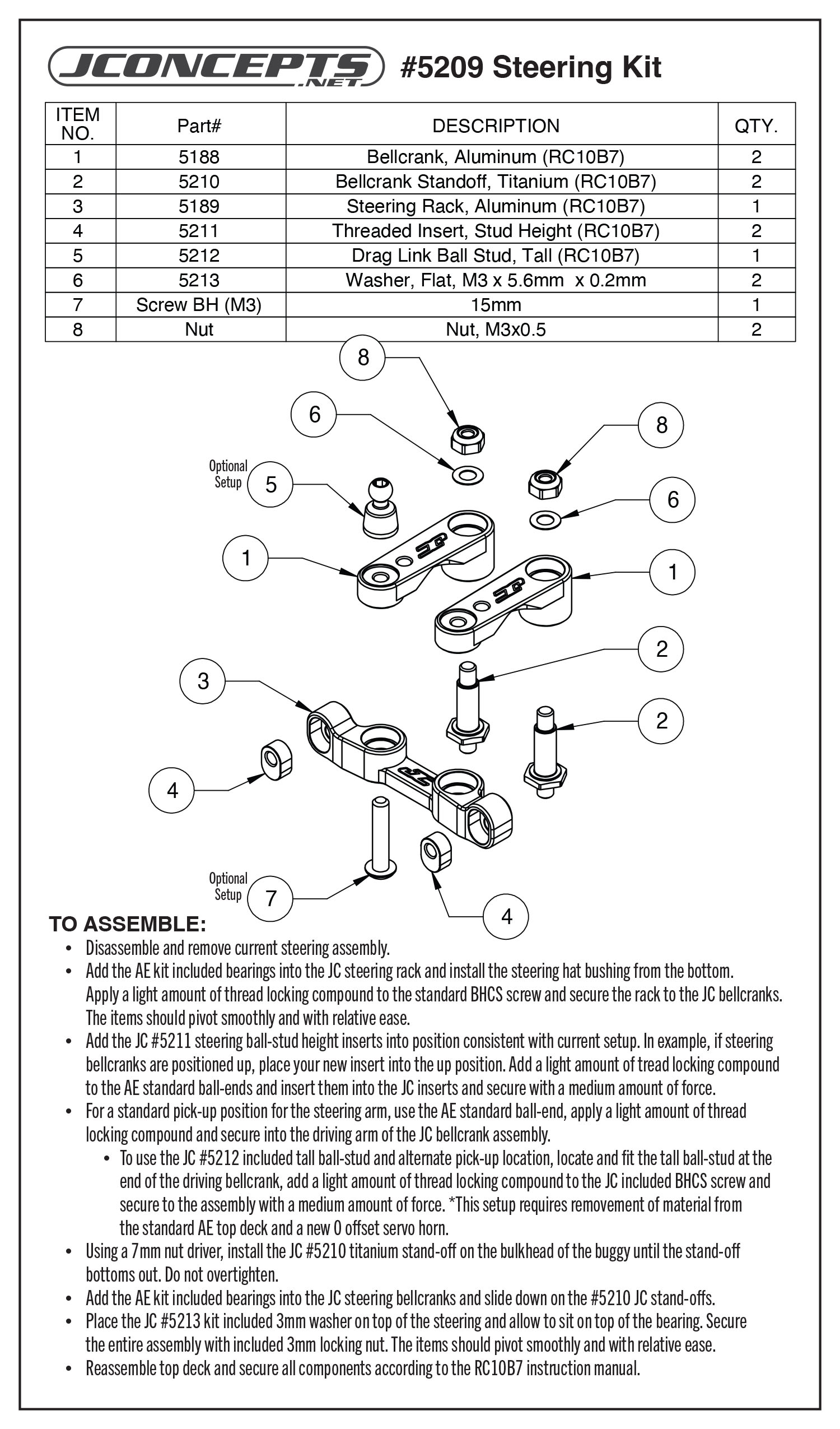 JConcepts New Release – RC10B7 | RC10B7D Steering Kit – JConcepts Blog